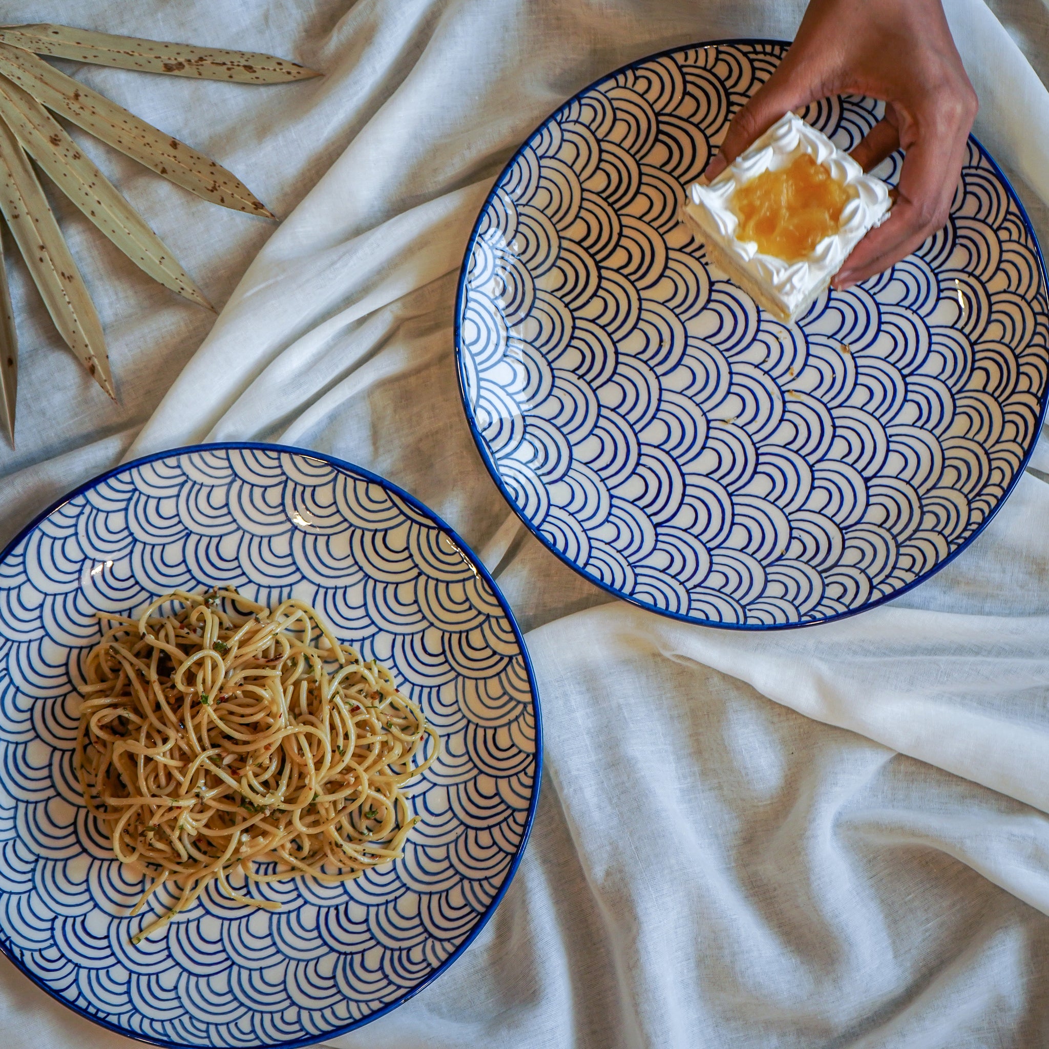 Buy Puglia Ceramic Breakfast Platter Set (set of 6) in Round Shape