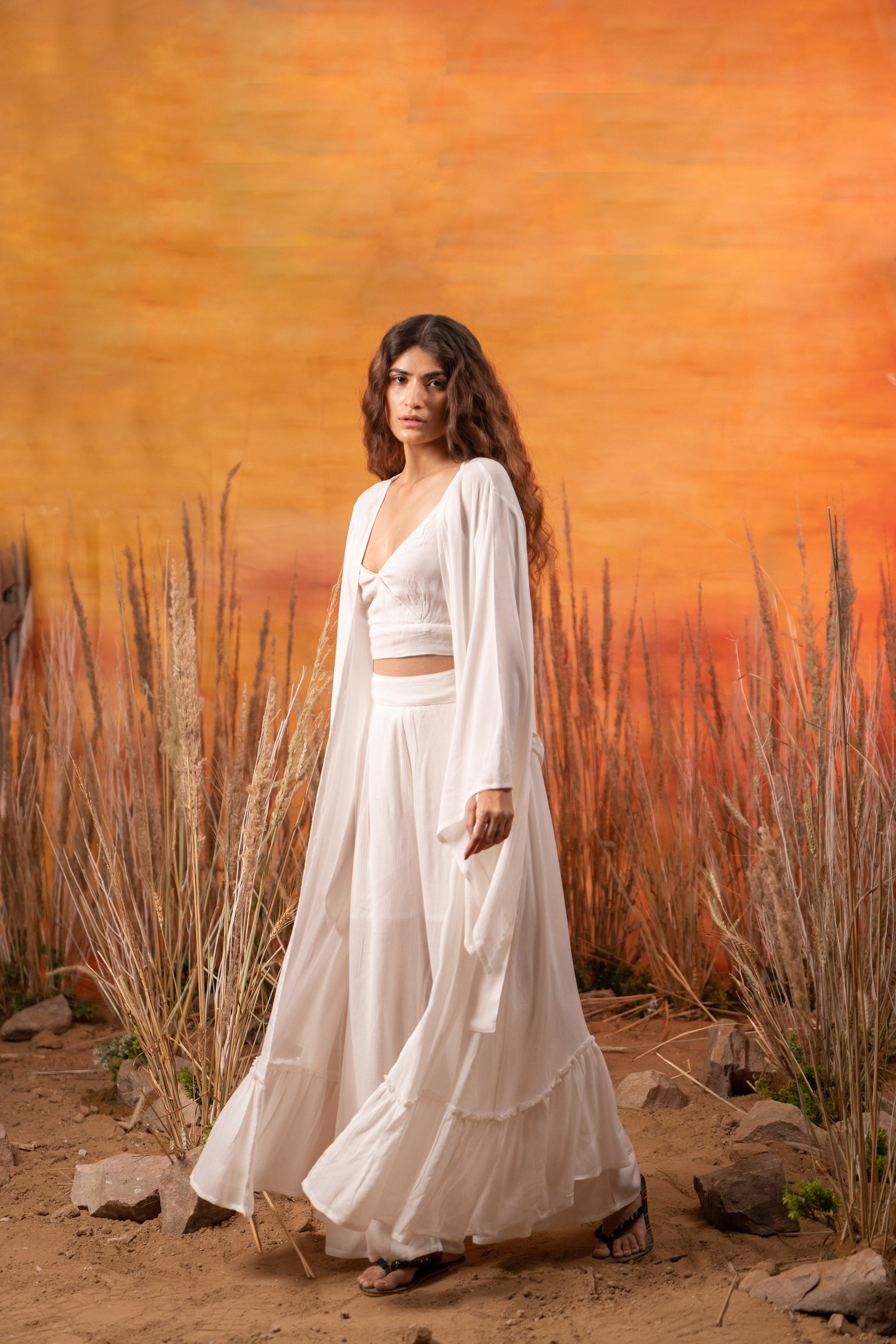 Buy Mediterranean White Bralette Cord Set (Set of 3) | Best White Cord ...